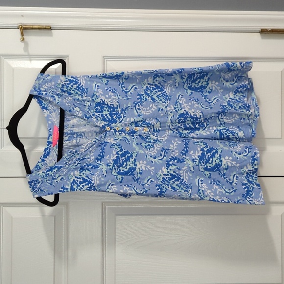 Lilly Pulitzer | Tops | Lilly Pulitzer Essie Tank Top Turtle Pattern ...